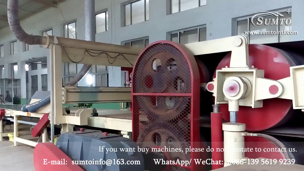 wood based particle board production line - YouTube