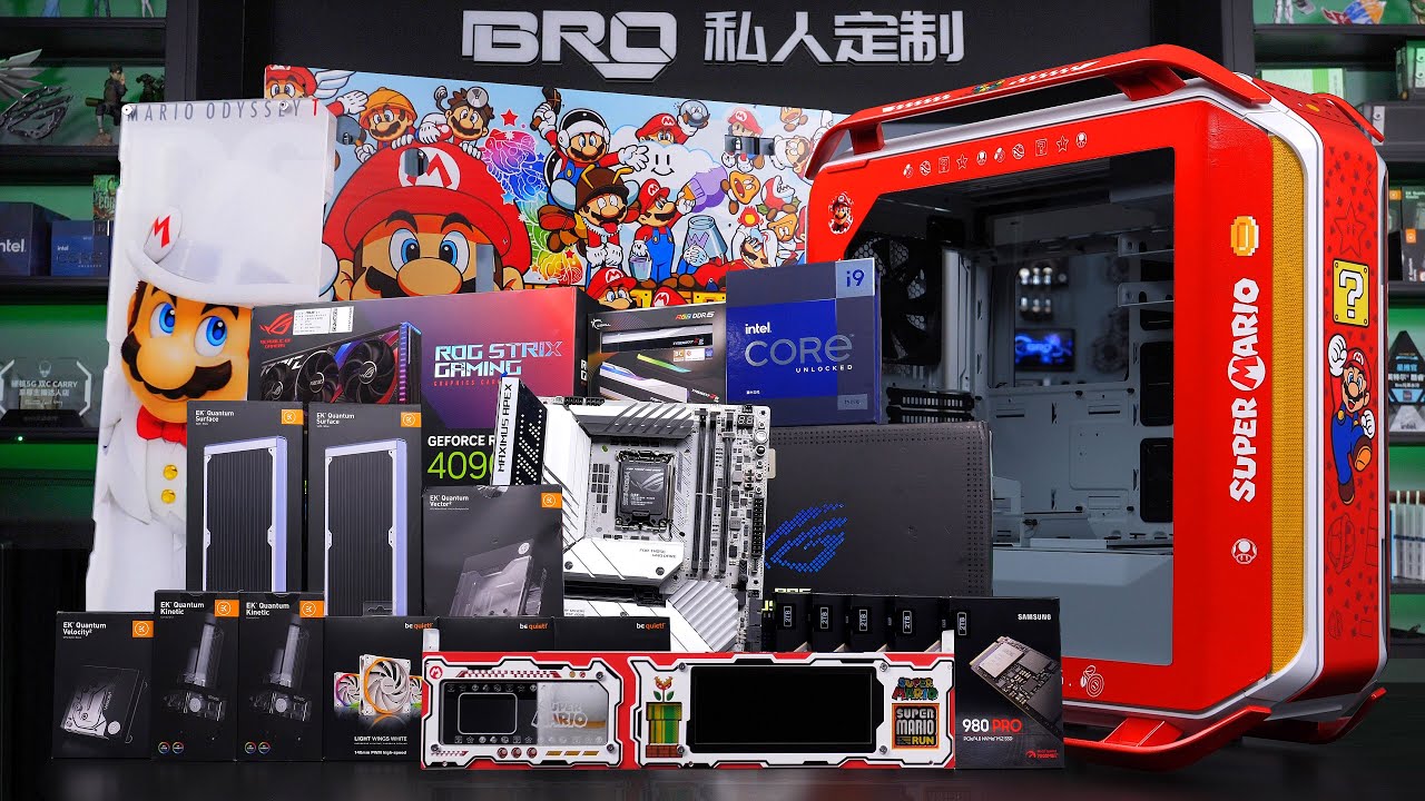 「BRO」4K PC Build Cooler Master C700M Super Mario Theme.酷冷至尊C700M 超级马里奥 ...