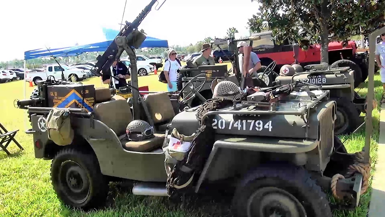 Willys Jeep, 50 caliber fun, Veteran's restored vehicles, 2017 Car Show ...