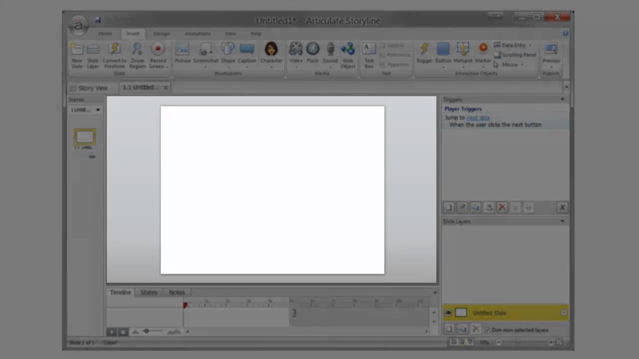 Articulate Storyline Tutorial 1 Authoring Youtube