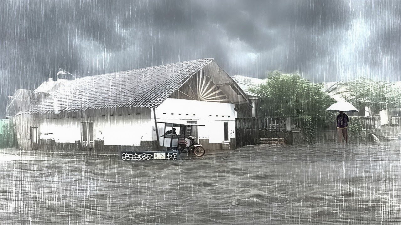 Super Heavy Rain All Day in Village Life | Walking in Heavy Rain, and ...