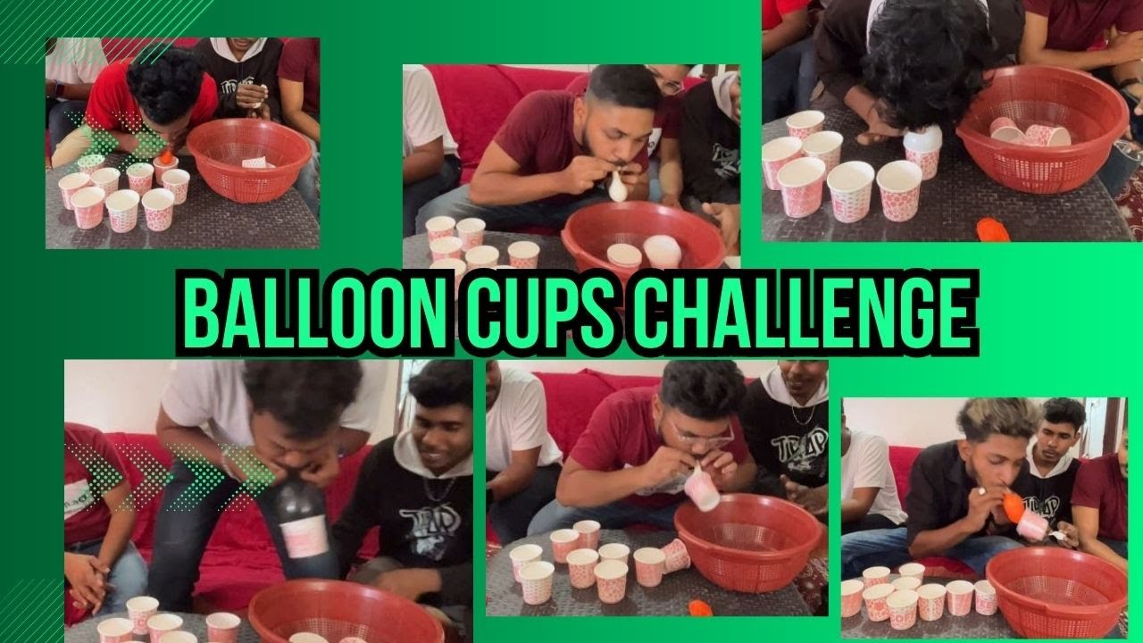 എങ്ങനെ സാധിക്കുന്ന ? 😫 Balloon cups challenge | Vibenz - YouTube