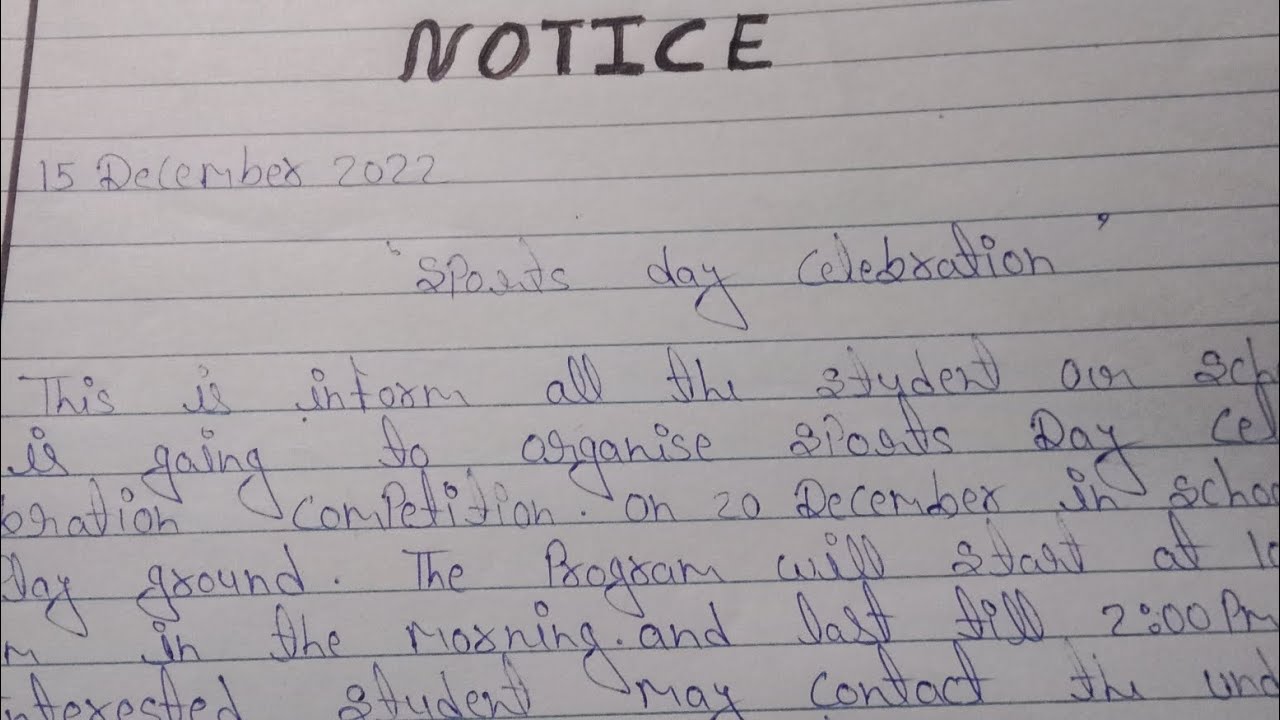 Notice writing/Notice writing formats/Notice writing in Hindi all ...