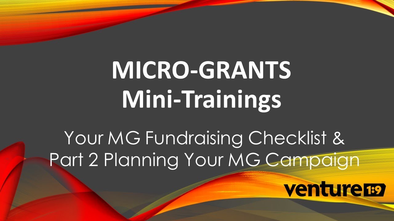 (03) Micro-Grants - Fundraising Checklist & Planning Your Campaign ...
