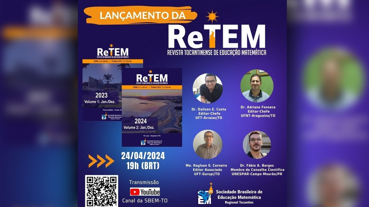 Live Lançamento | ReTEM-Revista Tocantinense de Educação Matemática ...