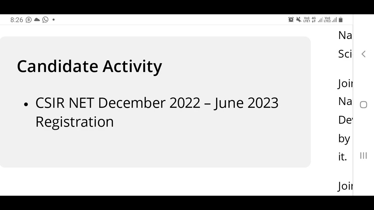 CSIR NET dec 2022 & June 2023 ll Registration Start ll Big update For ...