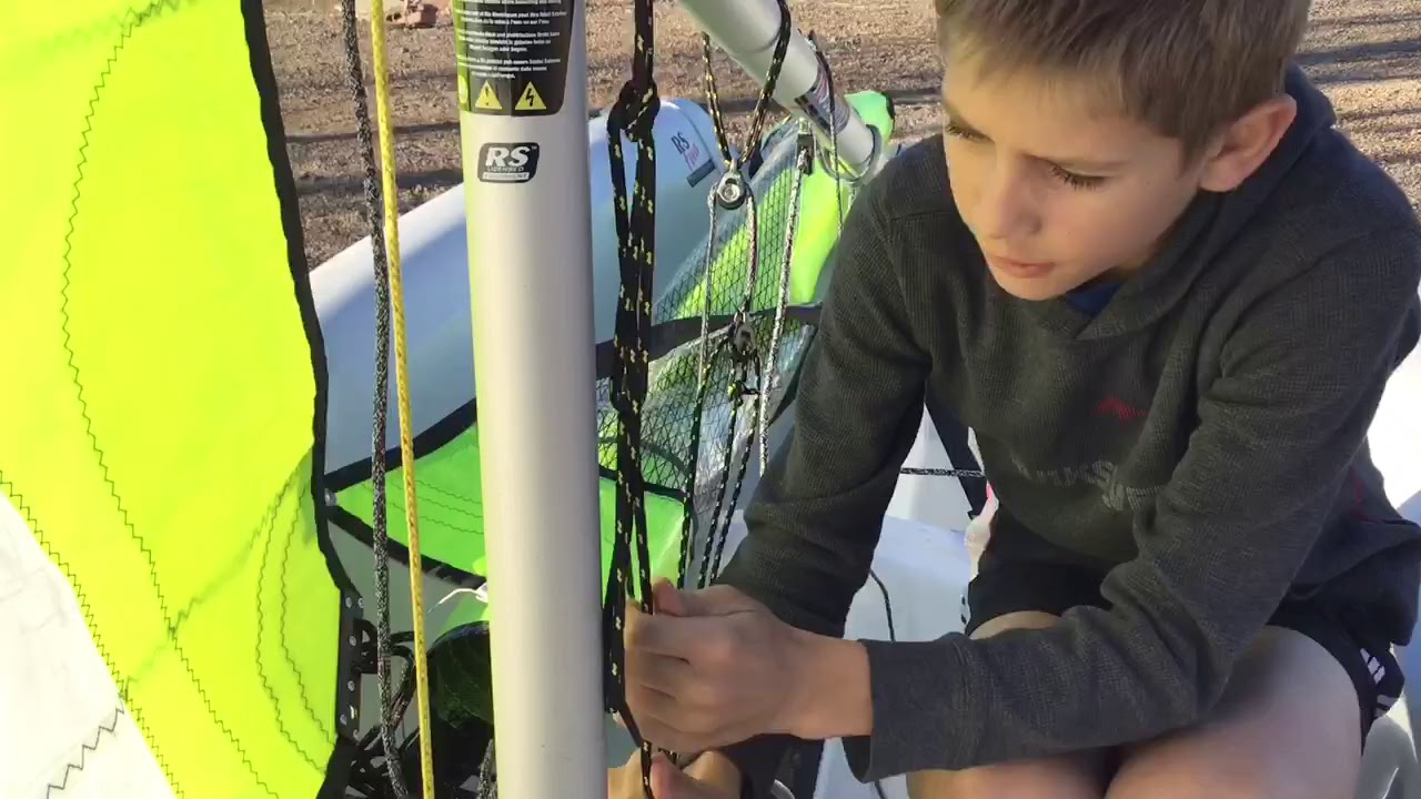 How to rig a RS Feva - YouTube