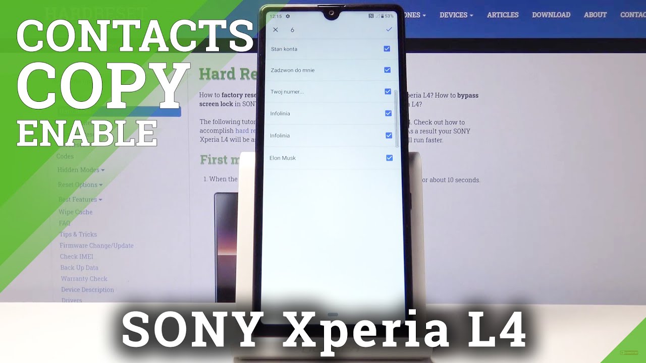 How to Move Contacts in SONY Xperia L4 – Transfer Numbers - YouTube