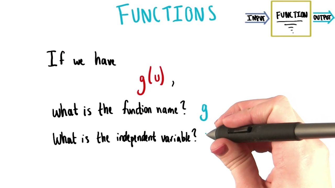 Function Name and Independent Variable - College Algebra - YouTube