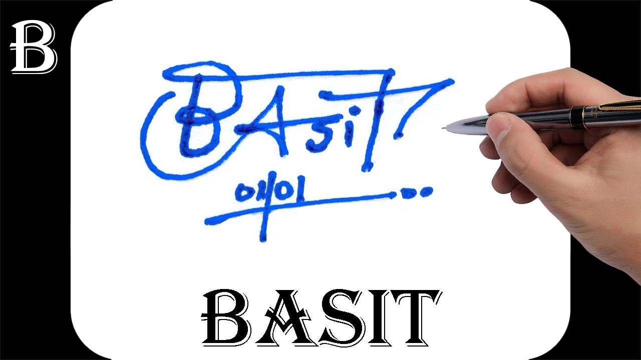 Basit name signature design - B signature style - How to signature your ...