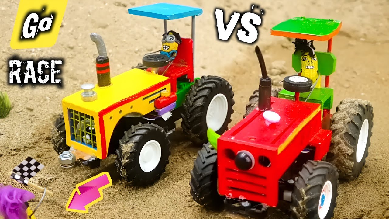 Diy Mini Tractor Racing | Tractor vs Tractor | Mini Tractor Racing ...