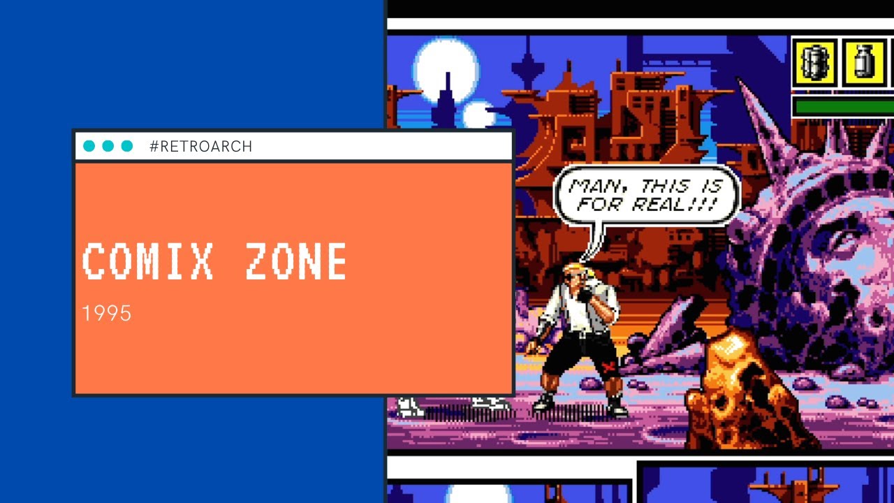 Comix Zone (1995) [MD] - RetroArch with Genesis Plus GX - YouTube