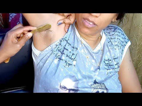 Cute Aunty Underarms Shaved With Straight Razor 