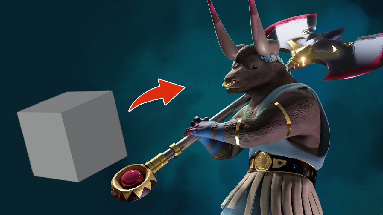 Asterius | 3D Hades Game Fanart [Timelapse] - YouTube