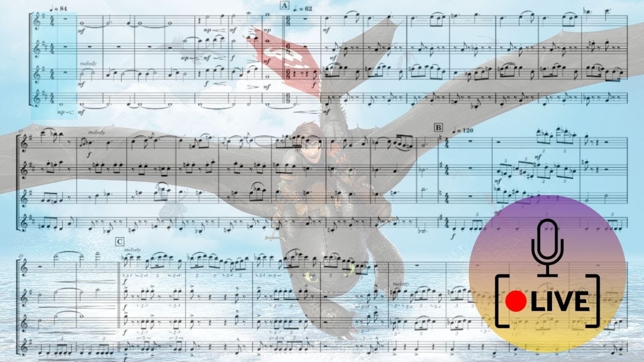 [LIVE AUDIO] Medley from How to Train Your Dragon (Saxophone Quartet ...
