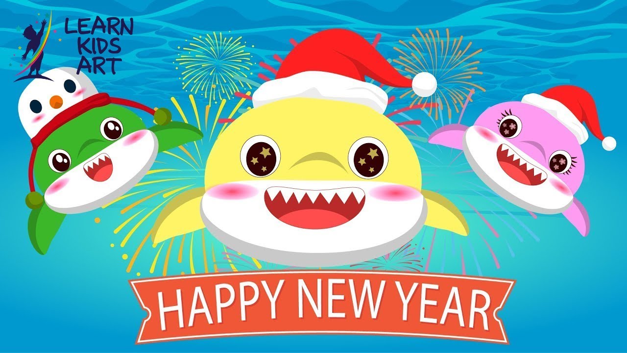 Happy New Year Songs for Kids | Baby Shark Song | Baby Shark do-do-do ...