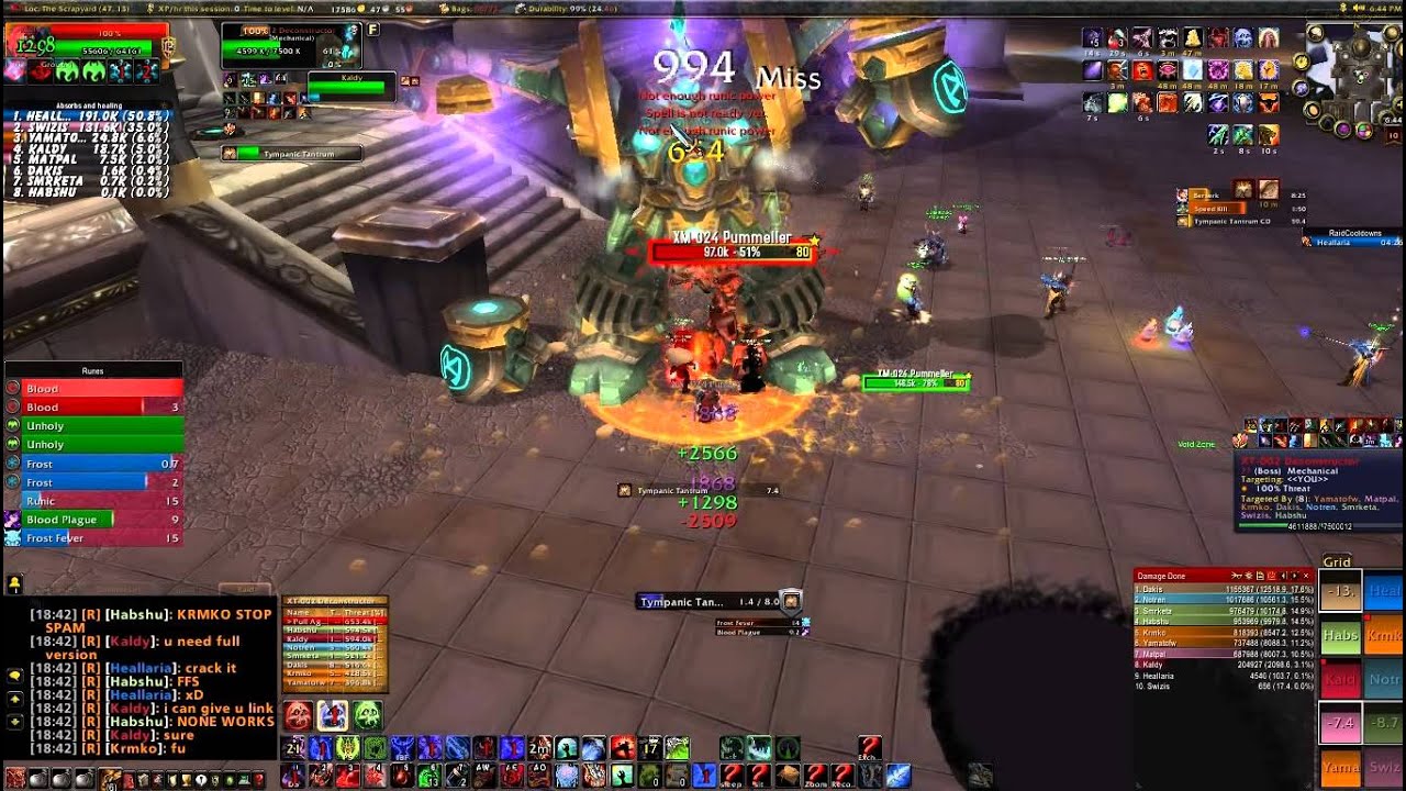 Dignity VS XT-002 Deconstructor Ulduar 10 Man Hard mode Tank PoV - YouTube