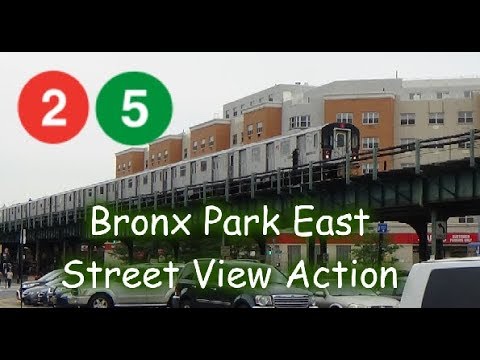 NYC Subway| R142 (2) & (5) Trains Bronx Park East Street View Action ...