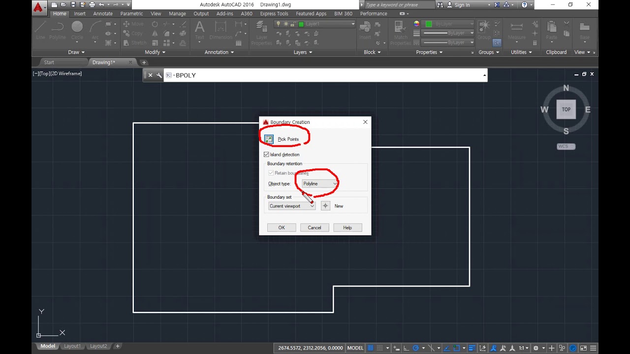20210317 Bpoly명령으로 새로운 경계만들기 - YouTube