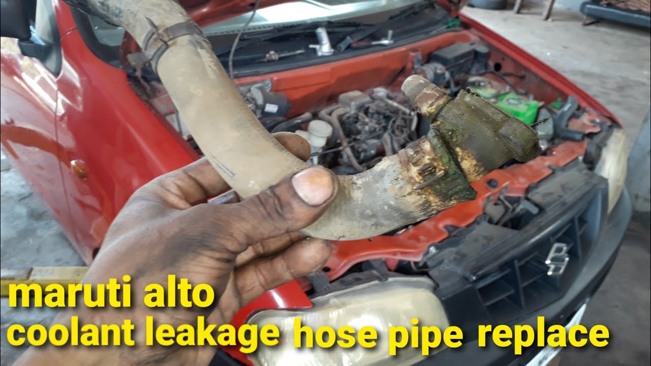 maruti alto coolant leakag,how to replace hose pipe - YouTube