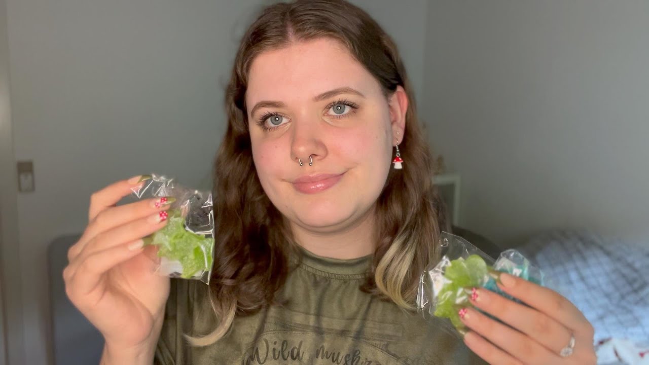 ASMR trying crystal candy🍭🌈 - YouTube