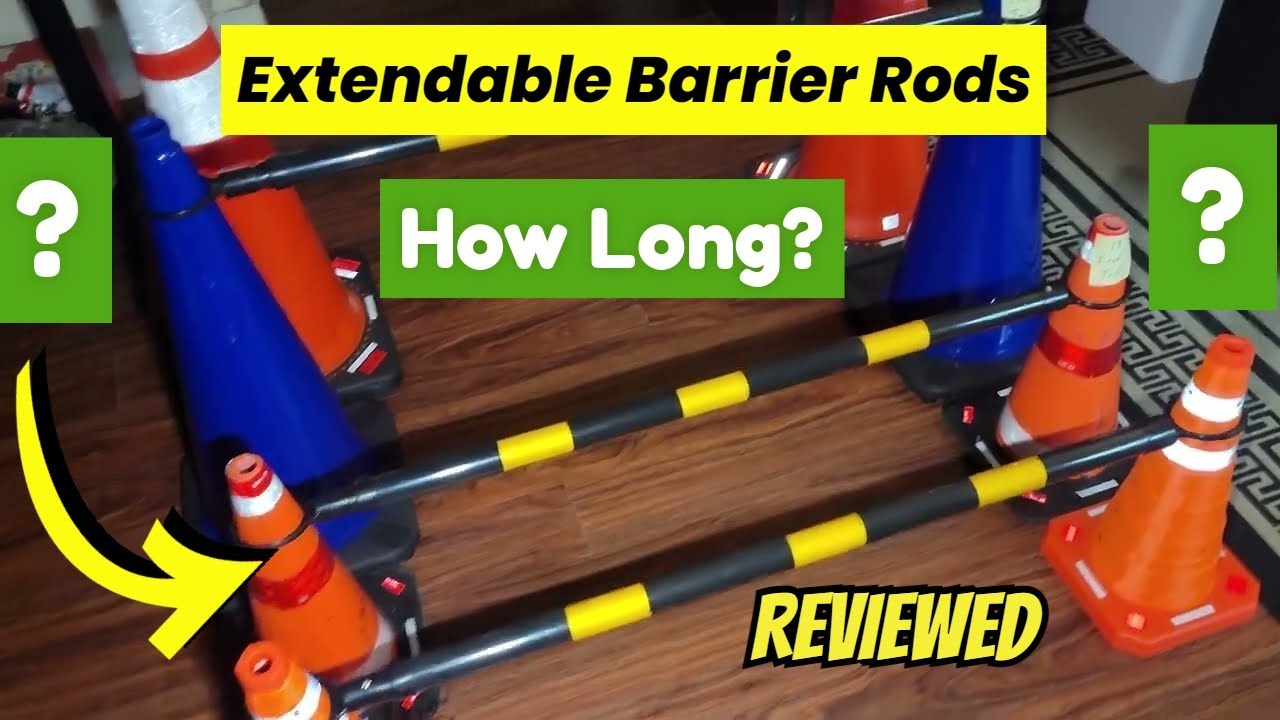 Retractable Bar Rod Safety Barricade for Traffic Cones - PEPS Reviewed ...