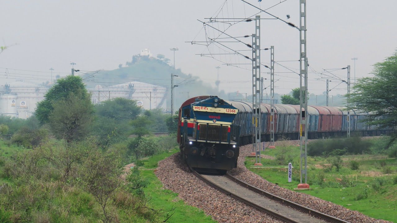 Monsoon Marvels: Diesel Trains at Asalpur Jobner, Rajasthan - YouTube