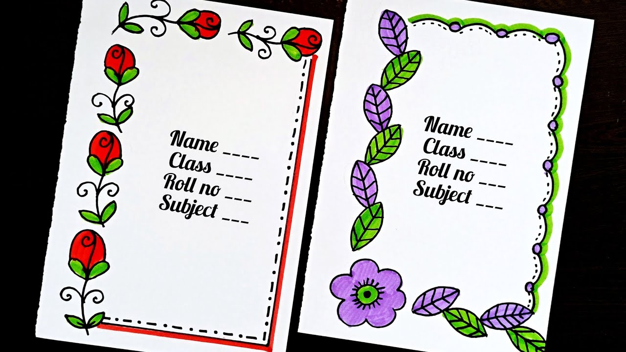 Quick and easy project work design border/Project work design/A4SHEET ...