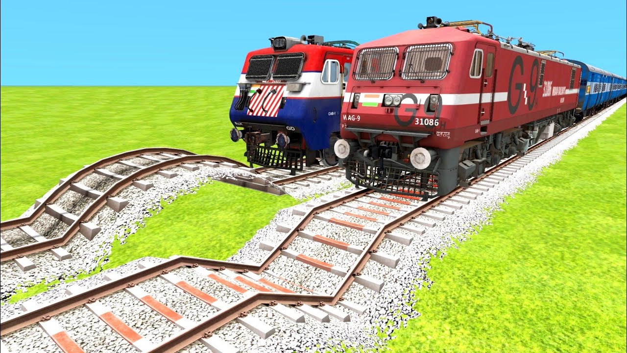 MOST HEAVY TRAIN ACCIDENT AT 2 SPEED BUMPERS | Indian Railways | Train ...