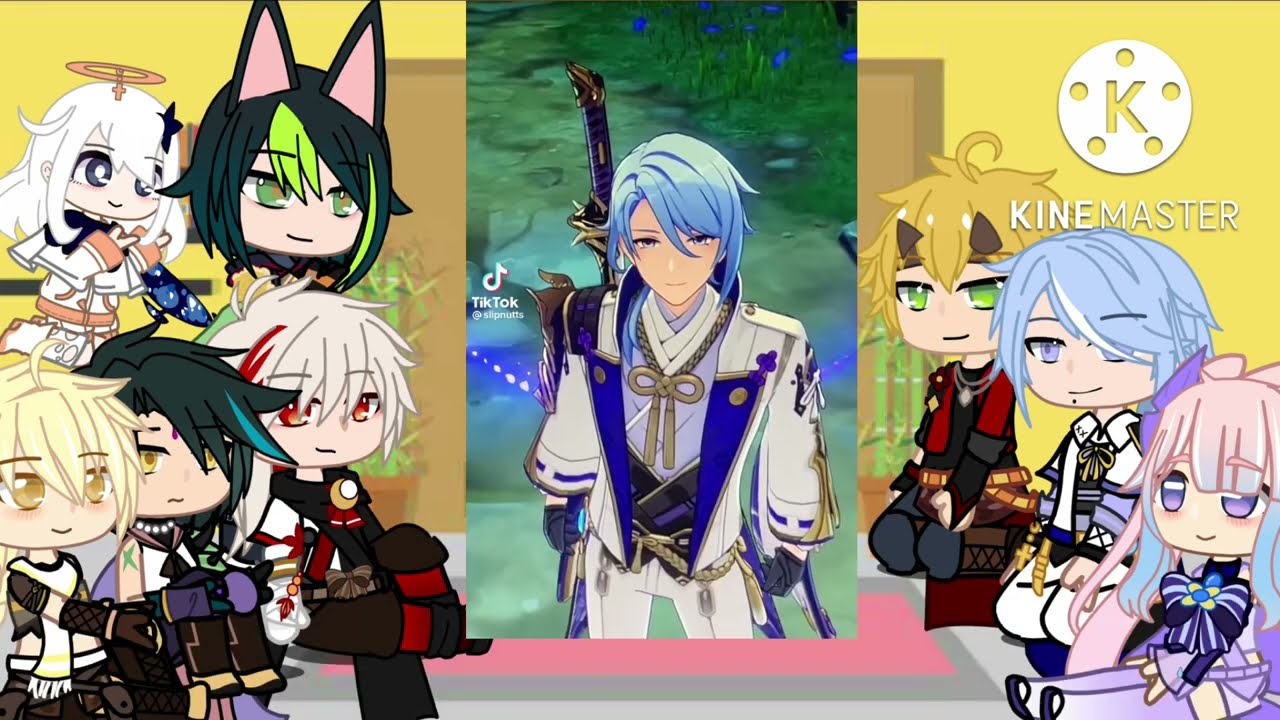Genshin characters react to eachother//part 4 -Ayato//Ayathoma at the ...