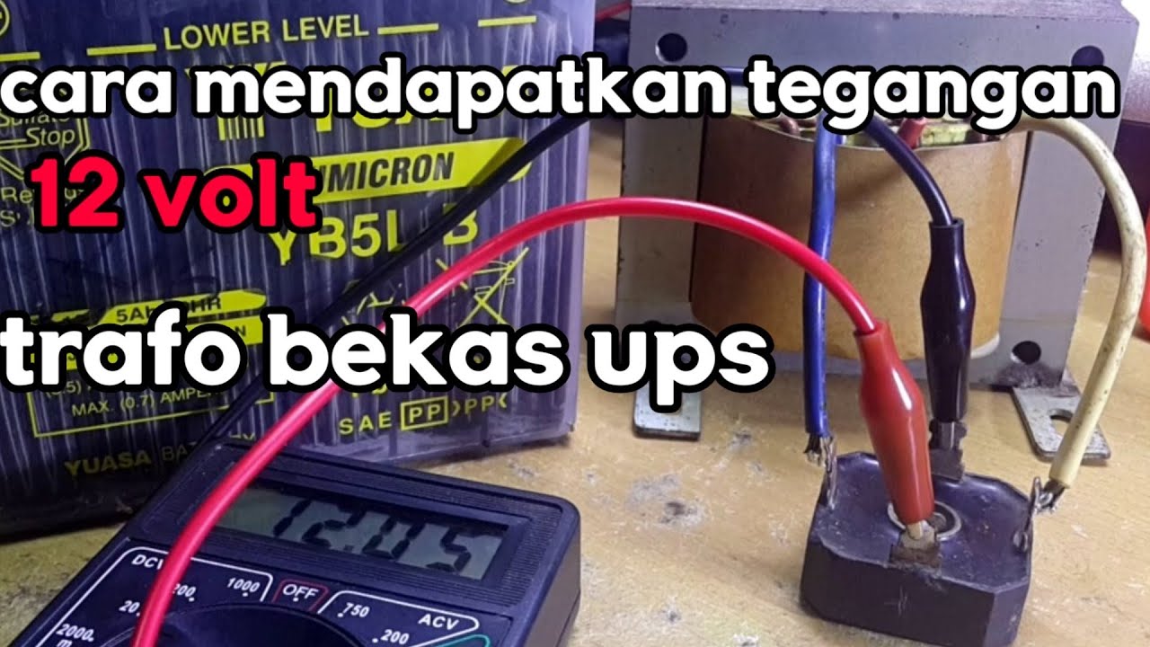 trafo bekas ups 12 volt dc - YouTube