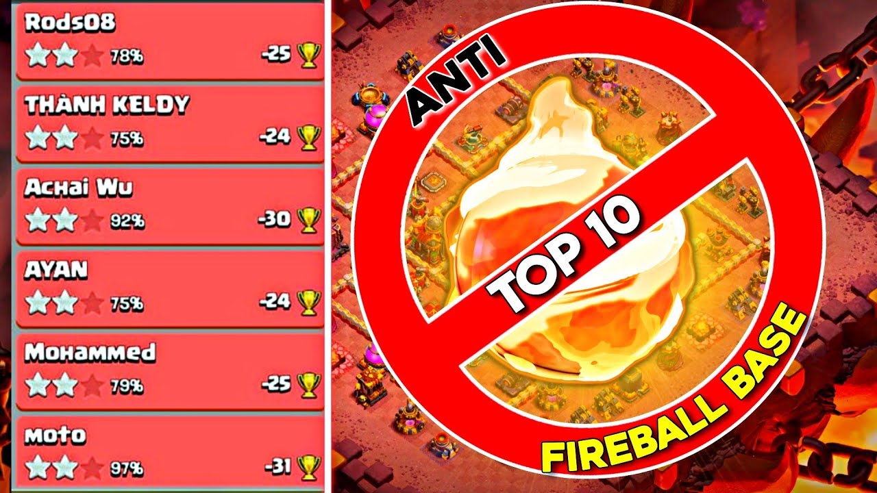 ANTI FIREBALL * TEATE* TH16 OP WAR PUSH BASE LINK | TH16 ANTI 3 STAR ...