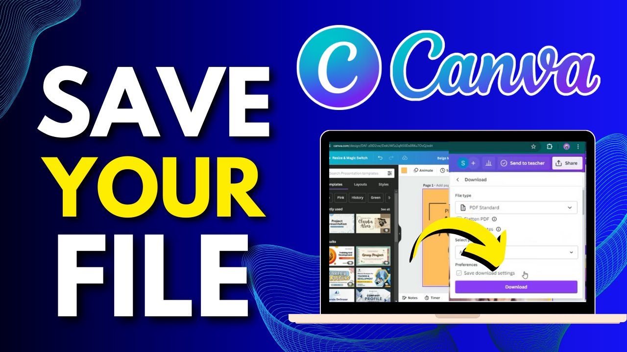 How To Save Your File in Canva (Download Design To PC) - YouTube