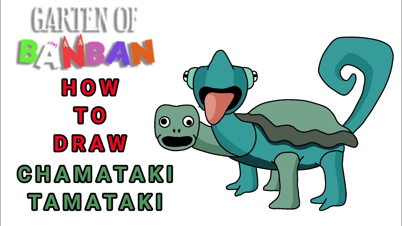 How to draw Chamataki Tamataki | Garten of Banban | Easy step by step ...