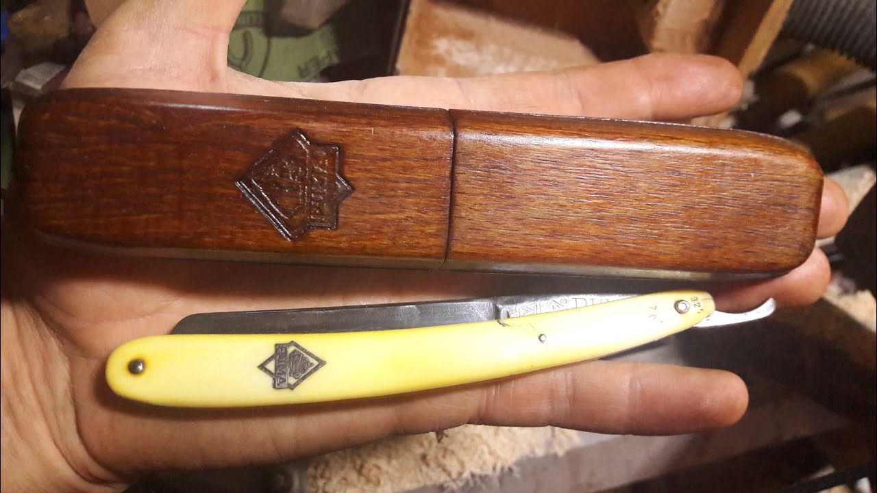Cleaning an old Puma straight razor - YouTube