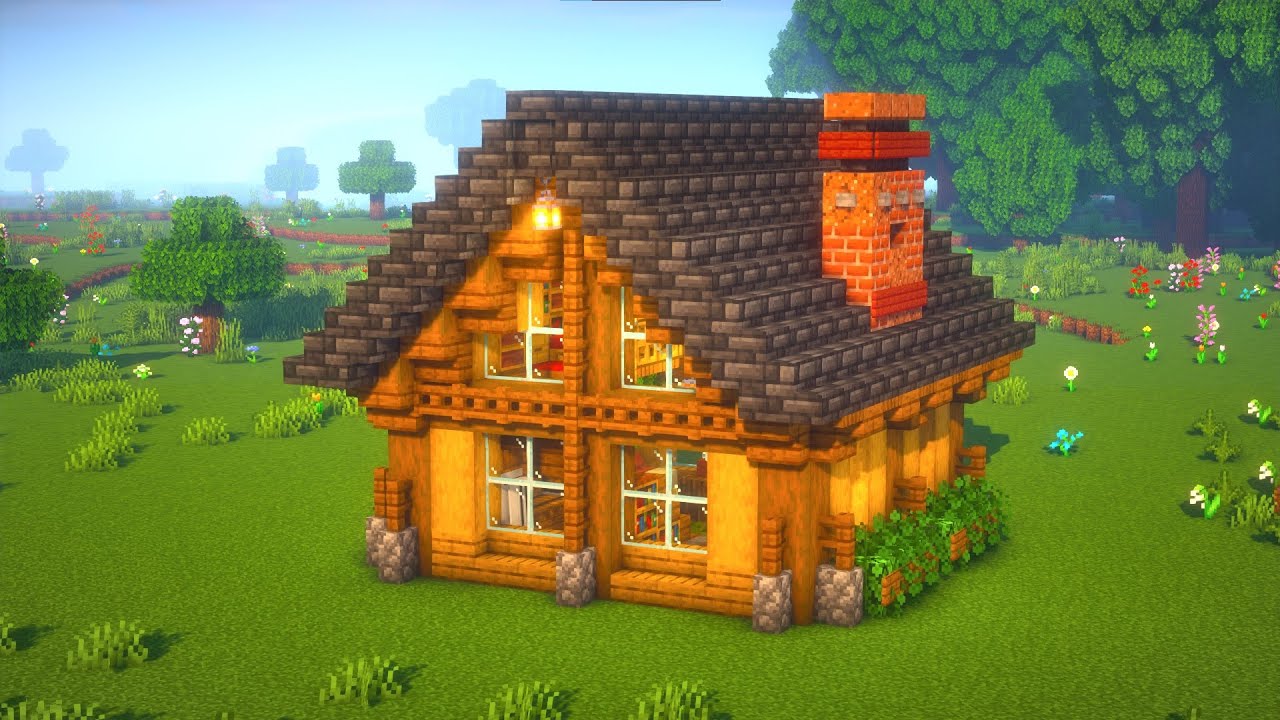 Spruce Log Cabin [Tutorial] - YouTube