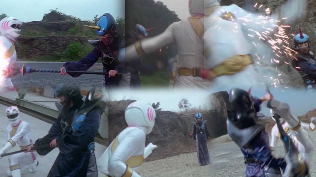Taiga Sea vs Tsuetsue Fight Scenes Gaoranger Gao White - YouTube