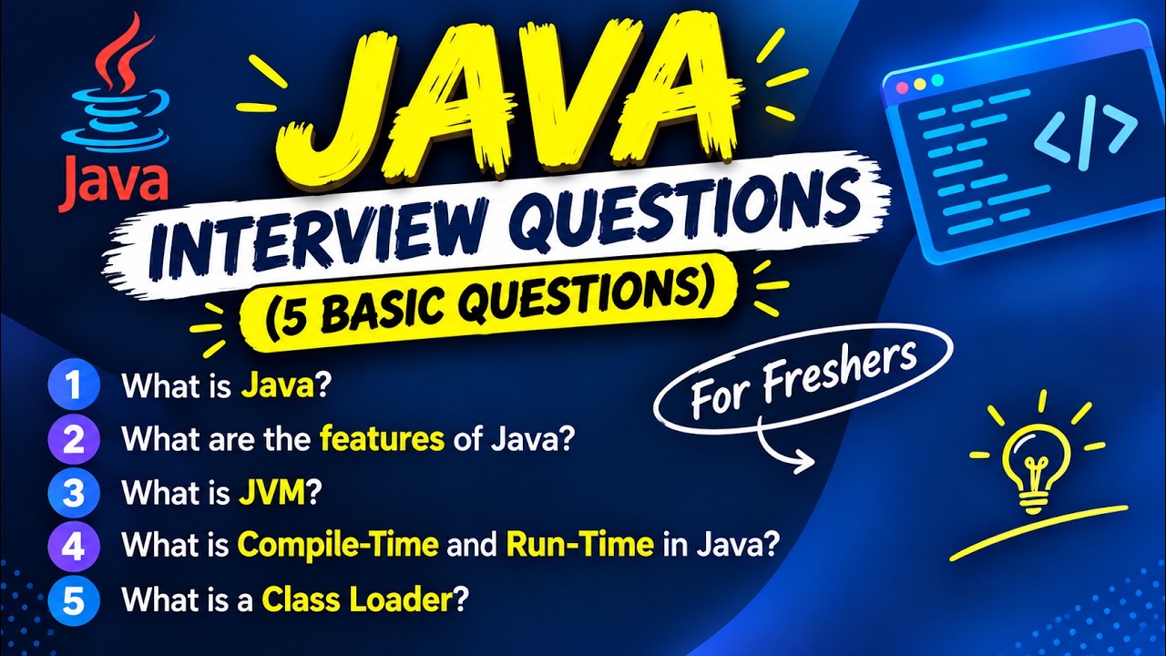 5 Important Java Interview Questions for Freshers | Java Interview ...