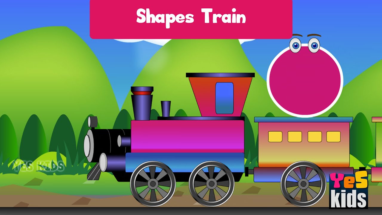 Shapes Train , Shapes songs for children | Yes Kids - YouTube