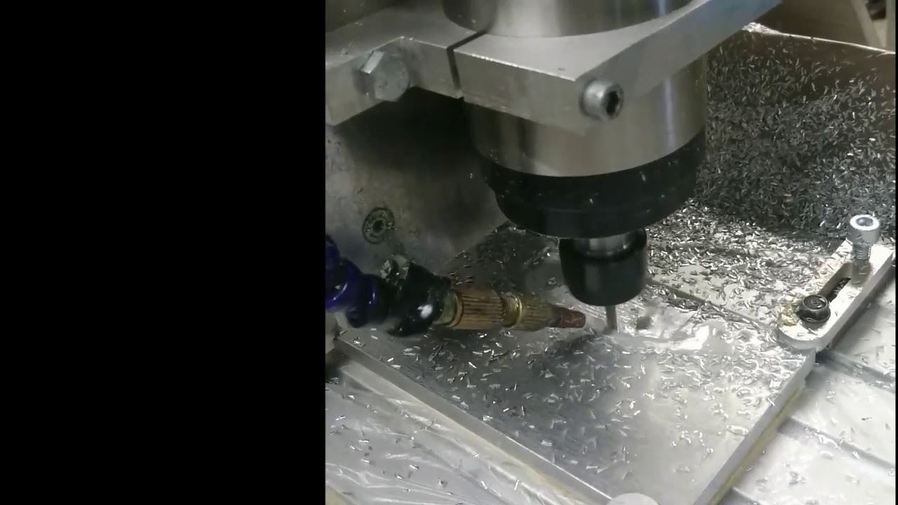 Milling alu on diy router - YouTube