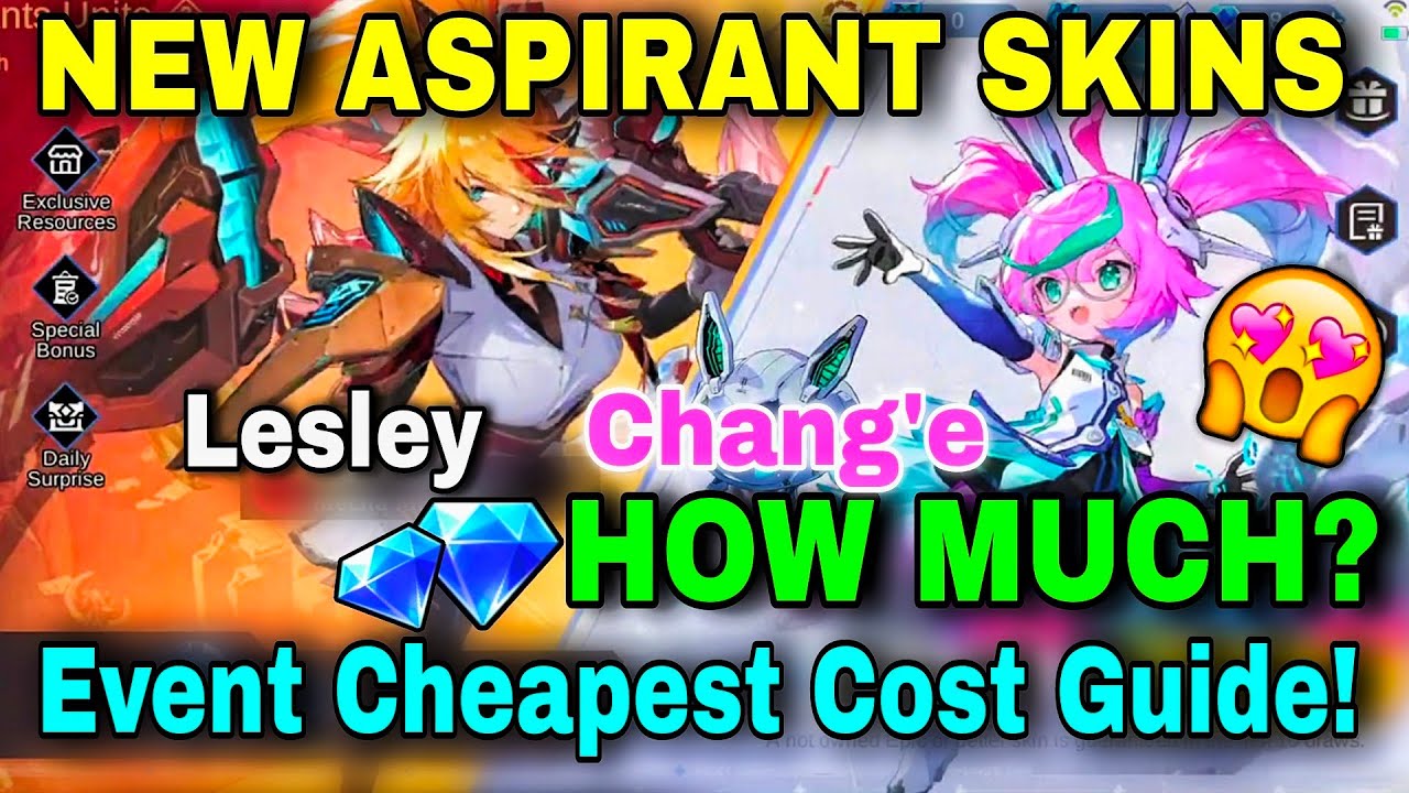 LESLEY & CHANG'E ASPIRANT SKINS CHEAPEST COST GUIDE!💎BEST & EASIEST ...