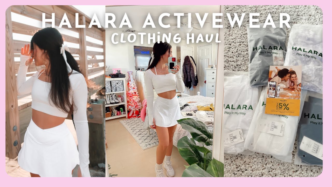 HALARA TRY-ON HAUL | Skirts & Athleisure Shirts - YouTube