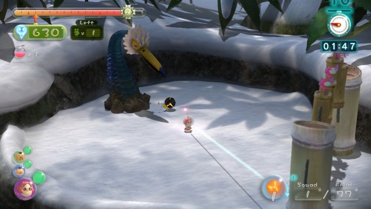 Pikmin 3 Mission Mode - Battle Enemies #02: Silver Lake (Platinum/No ...