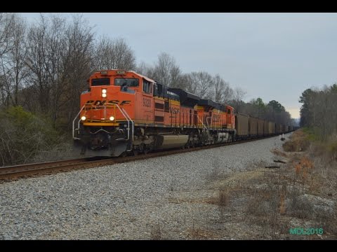 HD: BNSF 9320 leads NS Train 735 in Aragon, GA - YouTube