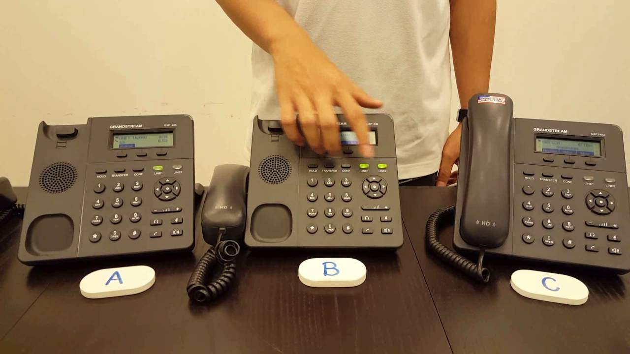 การทำ conference call บน Grandstream IP phone ด้วย GXP140X - YouTube