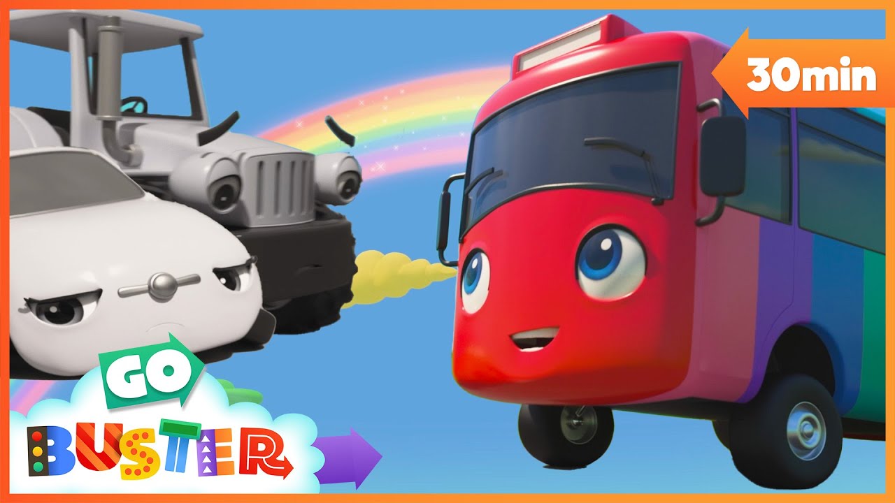 Magic Buster's Rainbow Super Power | Go Buster | Funny Cartoons & Songs ...