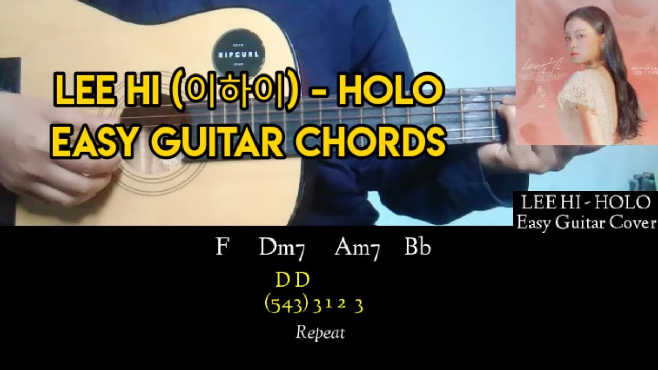 LEE HI - HOLO Easy Guitar Tutorial with Chords | Suin - YouTube