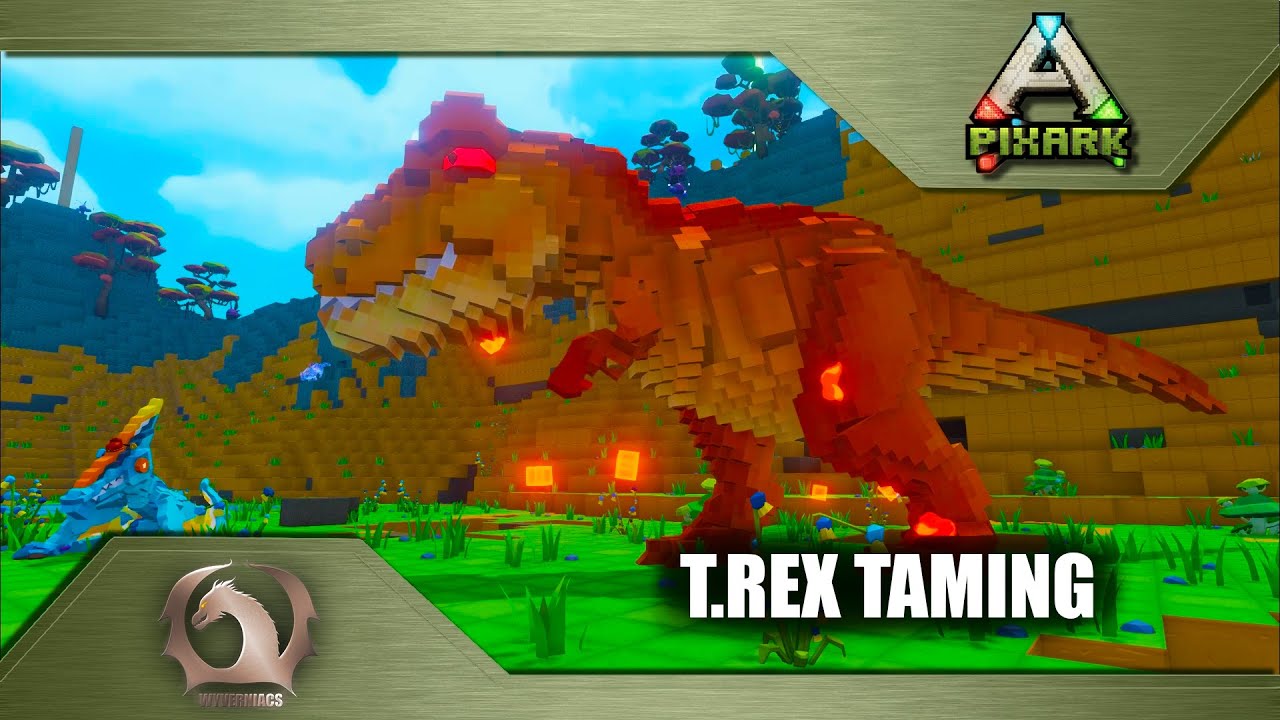 Pixark - T. Rex taming - YouTube