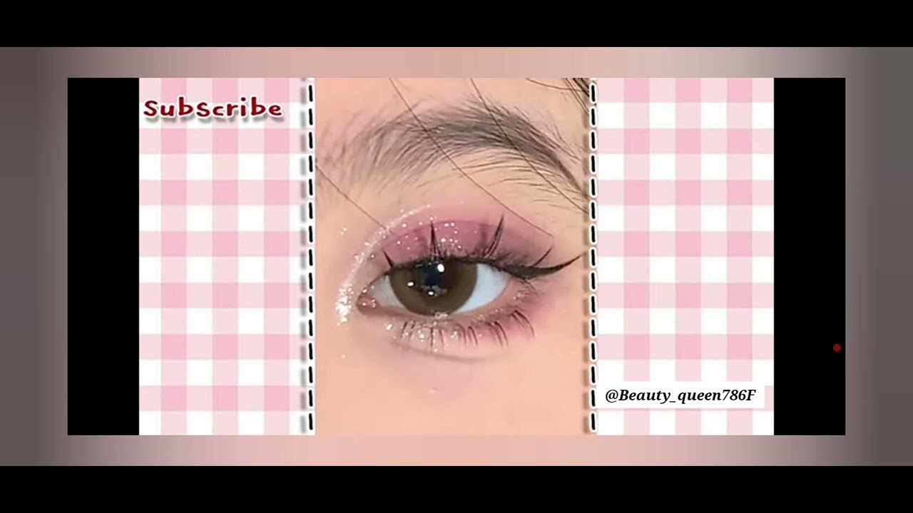 🎀easy and simple eyes, check makeup and hairstyle 💞🌼🎀 - YouTube