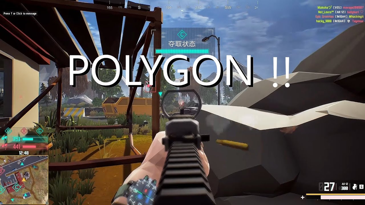 來玩個【POLYGON】!! 第一人稱的射擊遊戲 槍可以改配件 :D 用AK-12 28KILL - YouTube
